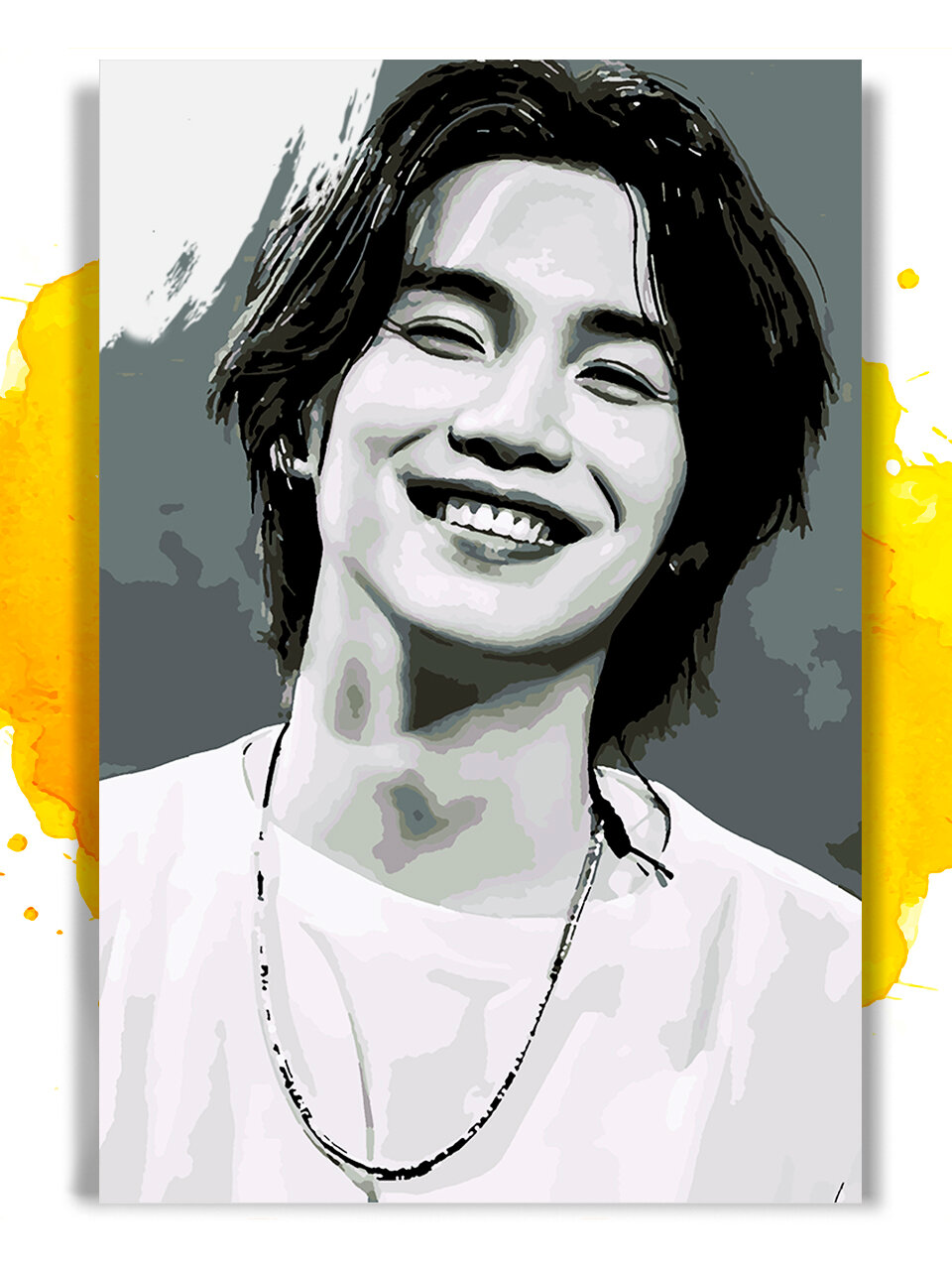 Картина по номерам на холсте BTS Шуга чб, 40 х 60 см