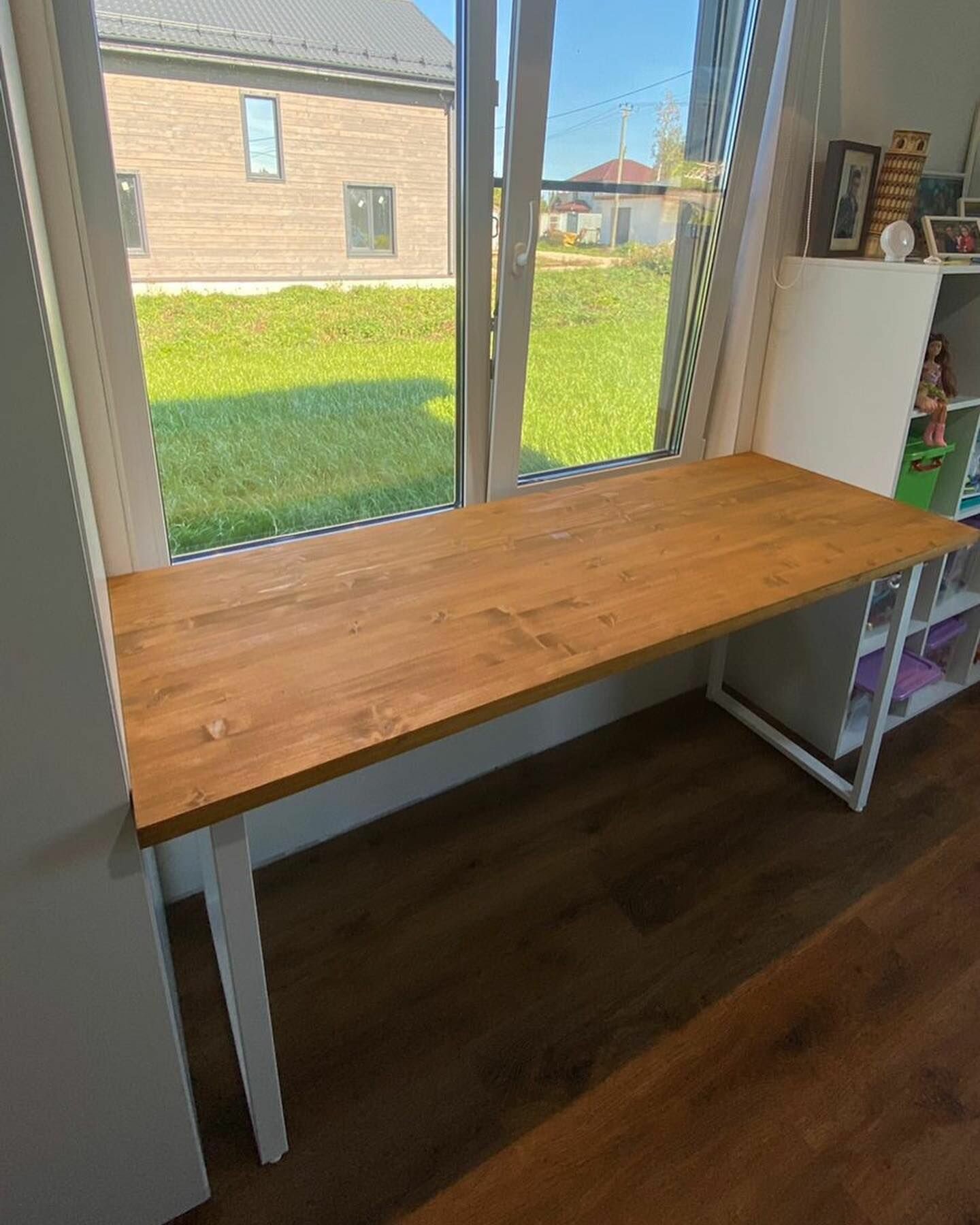 Компьютерный стол Goud Loft, из массива натурального дерева, бежевый, 60 см x 150 см x 75 см