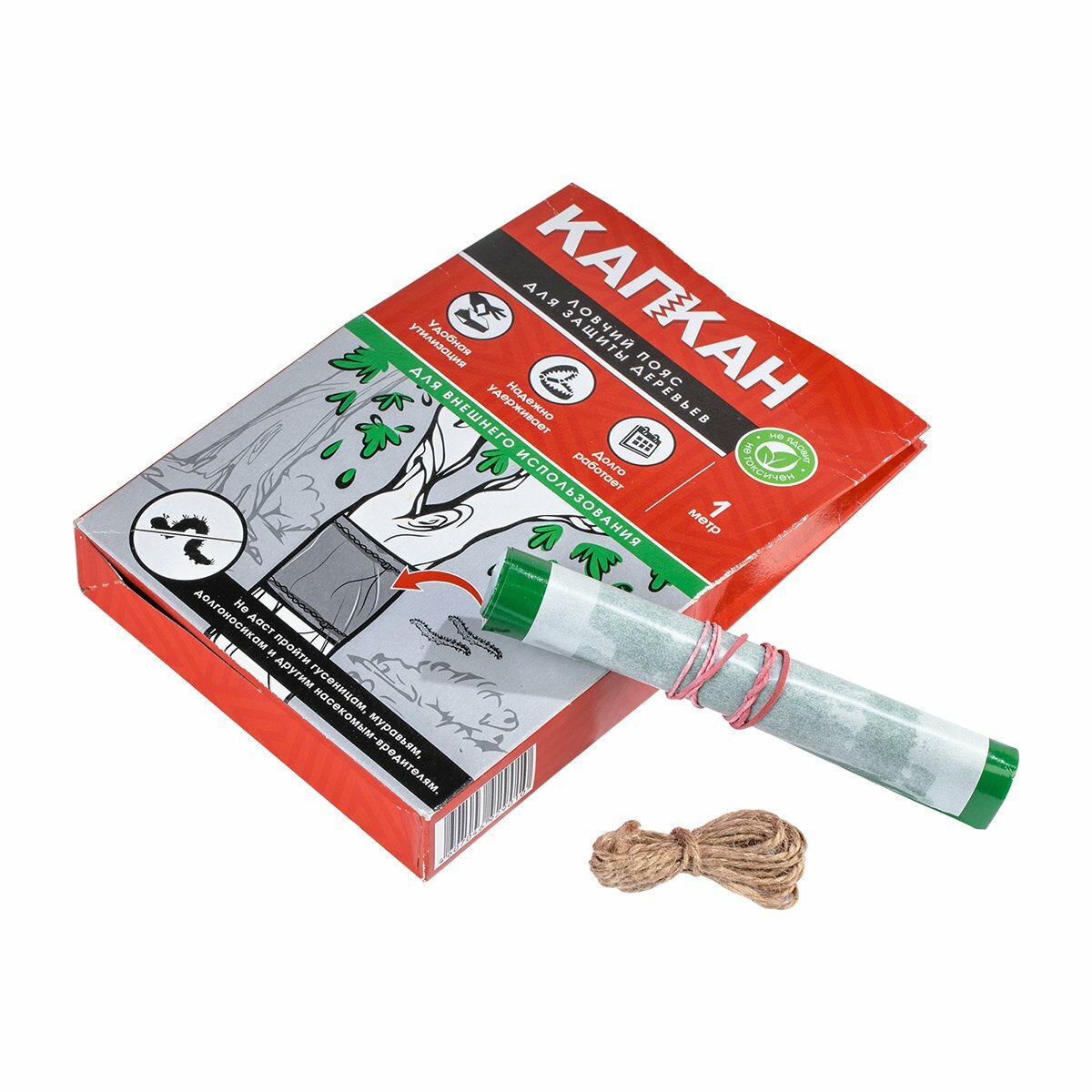 Ловушка для насекомых Капкан Ловчий пояс, клеевой пояс, 1 метр