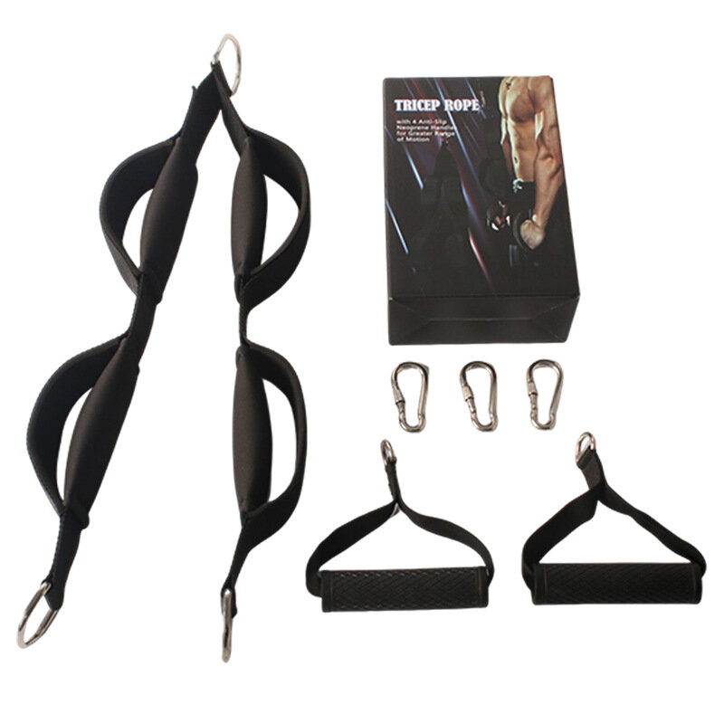 Набор поясов для фитнеса, для бицепсов и трицепсов, черный