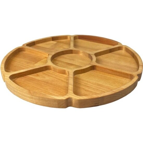 Менажница Panairo "Lavarna" из массива дерева с пропиткой маслом 28х28х1,8 см