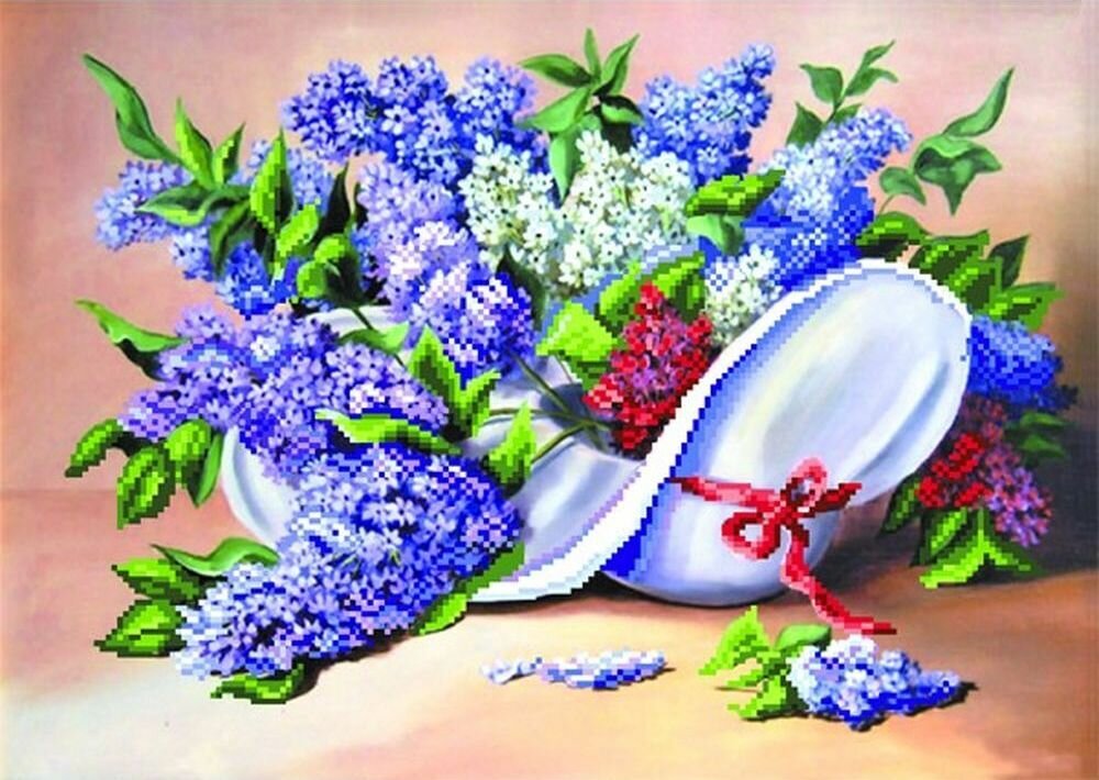 Рисунок на шелке Матренин Посад "Сиреневый каприз", 37x49 см