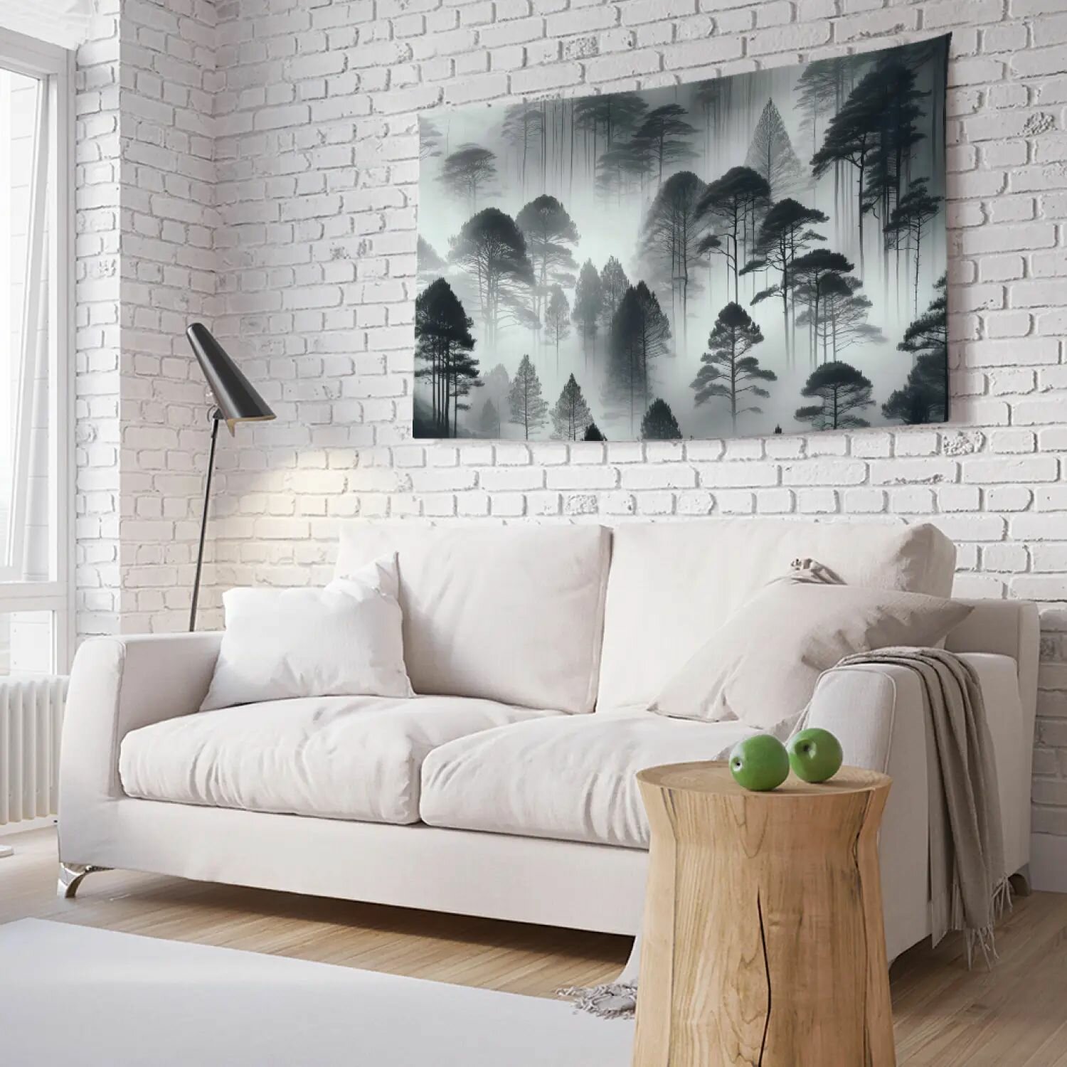 Горизонтальное фотопанно на стену JoyArty "Мрачный лес", из ткани, 100х150 см