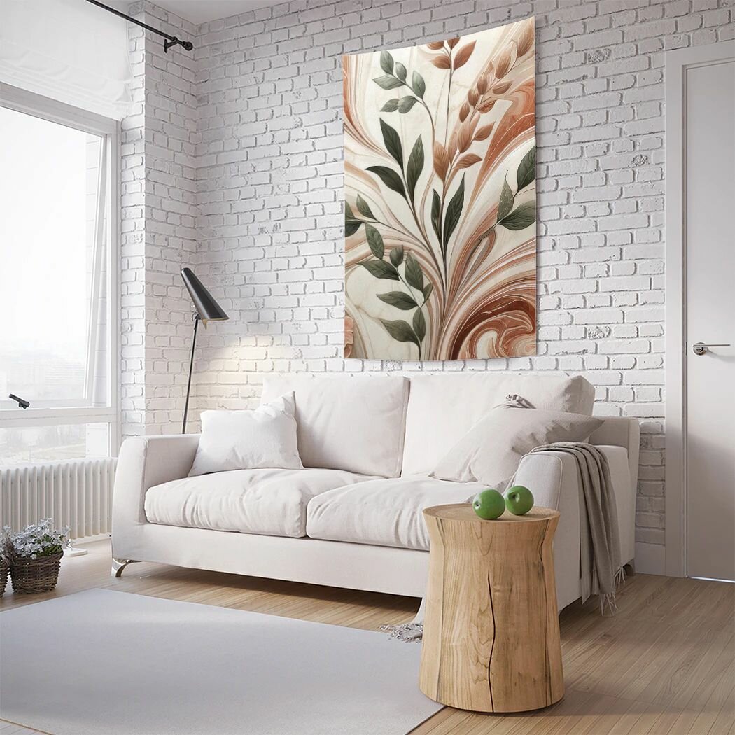 Вертикальное фотопанно на стену JoyArty "Листовой мрамор", из ткани, 150х200 см