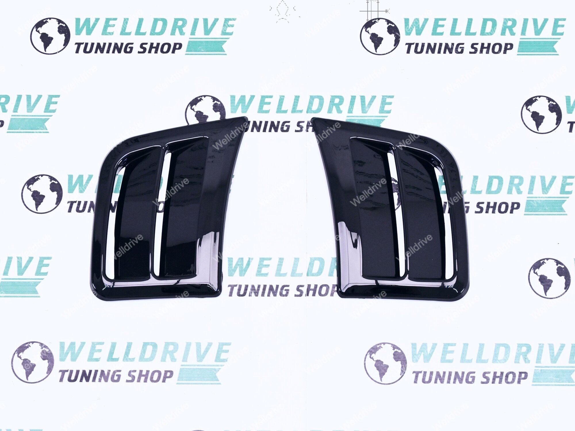 Жабры в передний бампер Subaru Impreza WRX STI 3 GE GH GR черный глянец