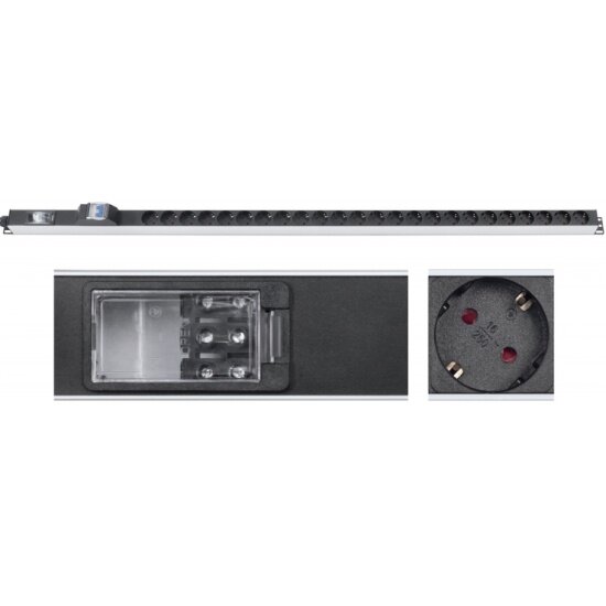 Блок розеток Cabeus PDU-32-24S-B-T 24шт, ZeroU, 19"
