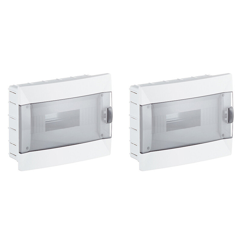 Щит распределительный встраиваемый ЩРВ-П-12 пластиковый IP40 285х225х97 мм 12 модулей с DIN-рейкой и нулевой шиной (2 шт.)