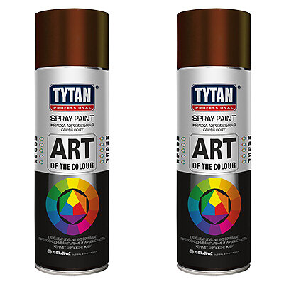Краска аэрозольная Tytan Professional Art Of The Colour коричневая глянцевая RAL 8017 400 мл (2 шт.)