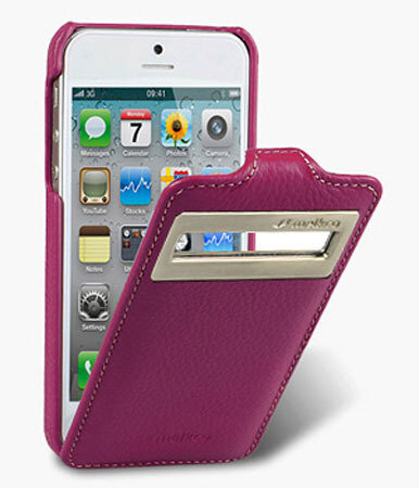Кожаный чехол с окошком Melkco для Apple iPhone 5/5S / iPhone SE - Jacka ID Type - сиреневый