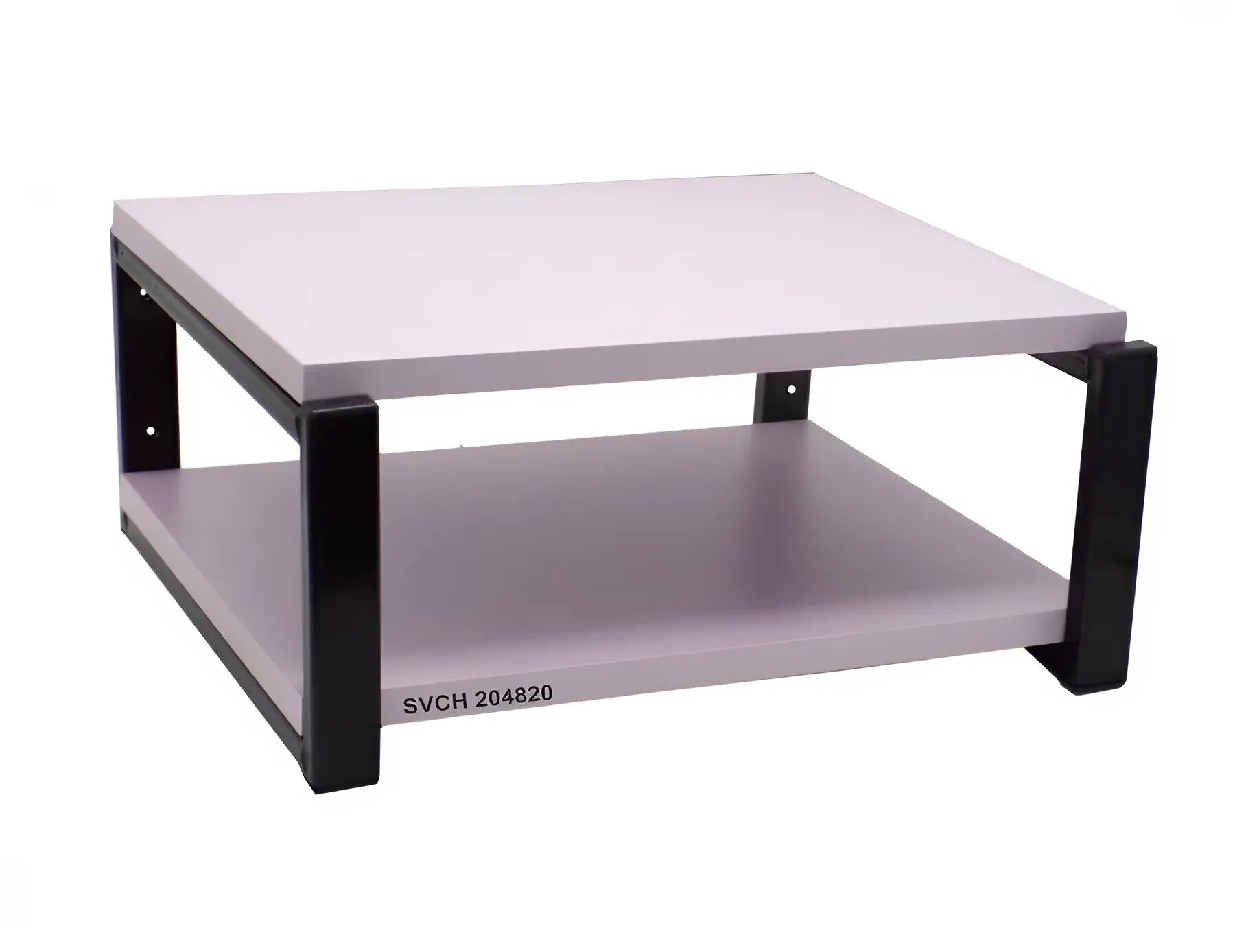 Полка для микроволновки GARROSS "SIBERIA 204820", две полки 30х40 см, высота 15 см, каркас чёрный, цвет полок лаванда