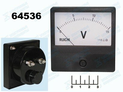 Измерительная головка вольтметр 15V 80*80мм DC М42300