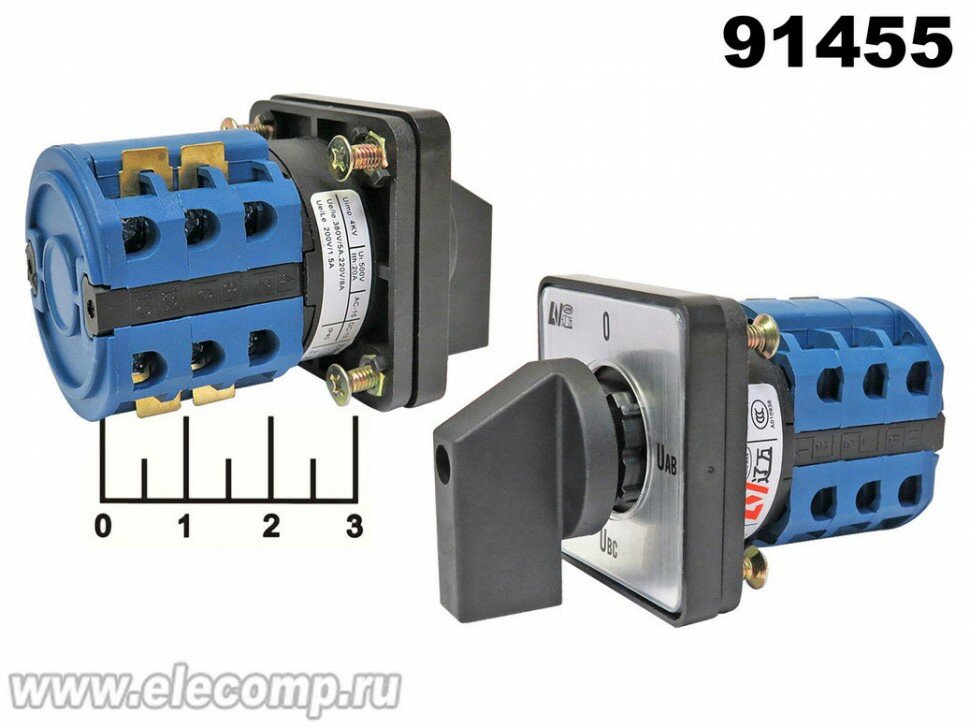 Выключатель пакетный LW37D-20YH3/3 20A 500V