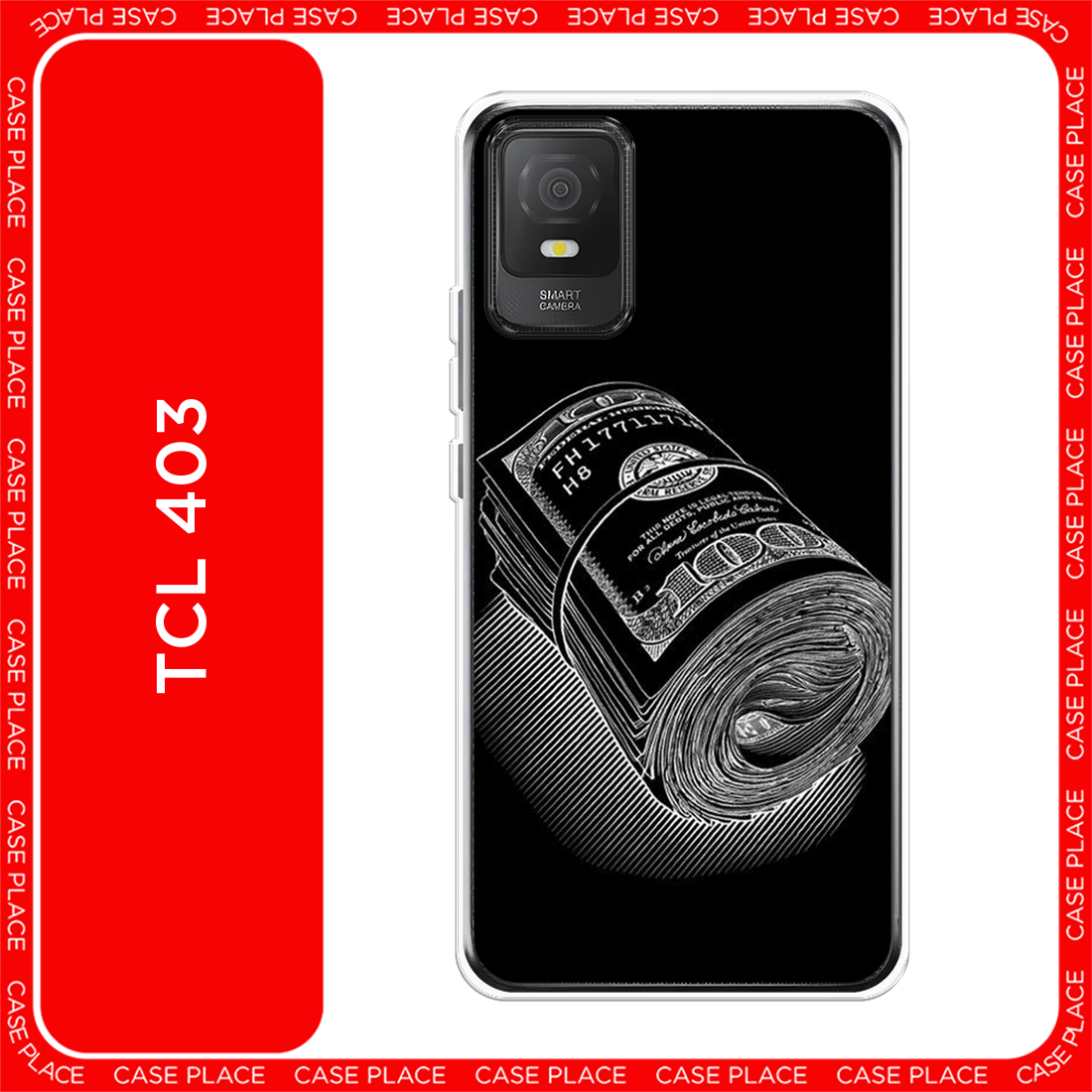 Чехол на TCL 403 / ТСЛ 403 с принтом Кубышка денег