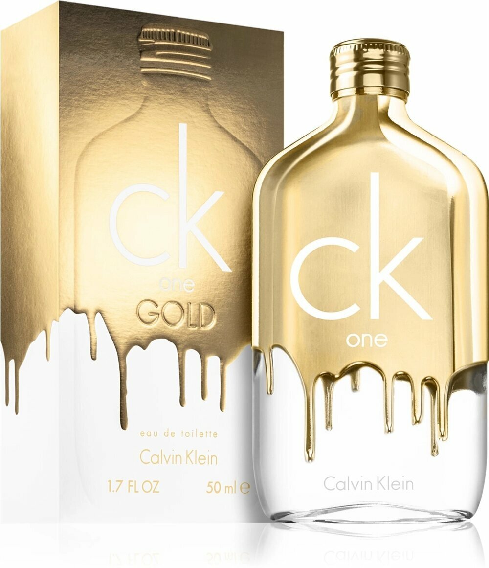 Туалетная вода Calvin Klein "One Gold", унисекс, древесные ноты, 50мл