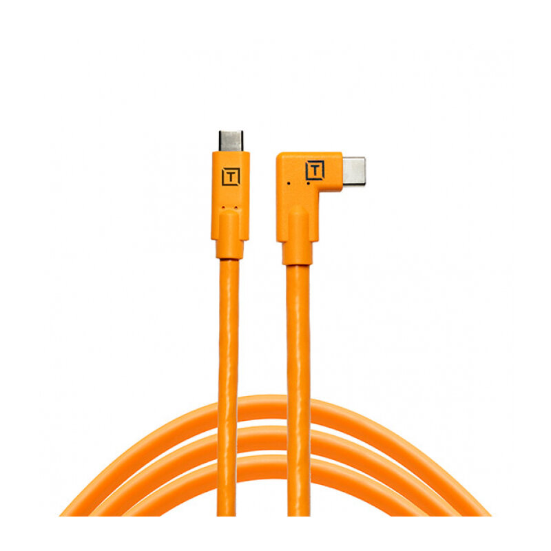 Кабель Tether Tools TetherPro USB-C to USB-C Right Angle 4.6m Orange [CUC15RT-ORG]