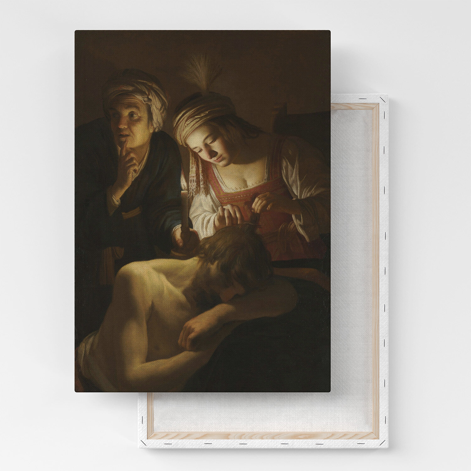 Картина на холсте, репродукция / Геррит ван Хонтхорст - Samson and Delilah / Размер 60 x 80 см