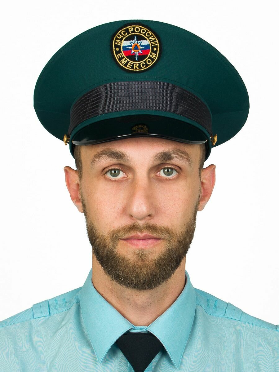 Фуражка МЧС с кокардой цвет морская волна 752135 (размер: 57)