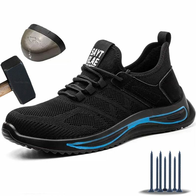 Защитная обувь с защитой от ударов мужская неразрушимая рабочие кроссовки