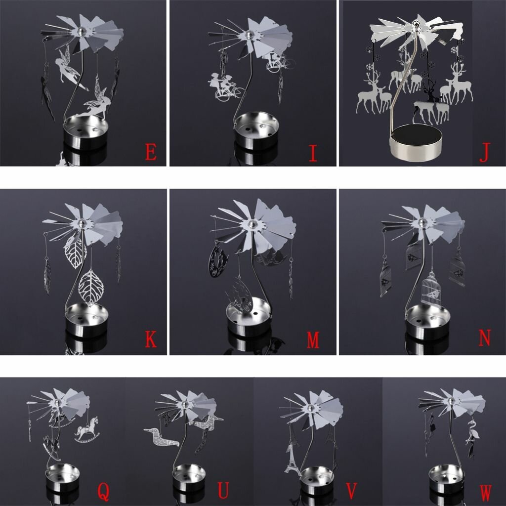 Вращающийся подсвечник, вращающийся чайный светильник, карусель, романтический подсвечник, украшение для свадебной вечеринки, бара, отеля, домашний декор