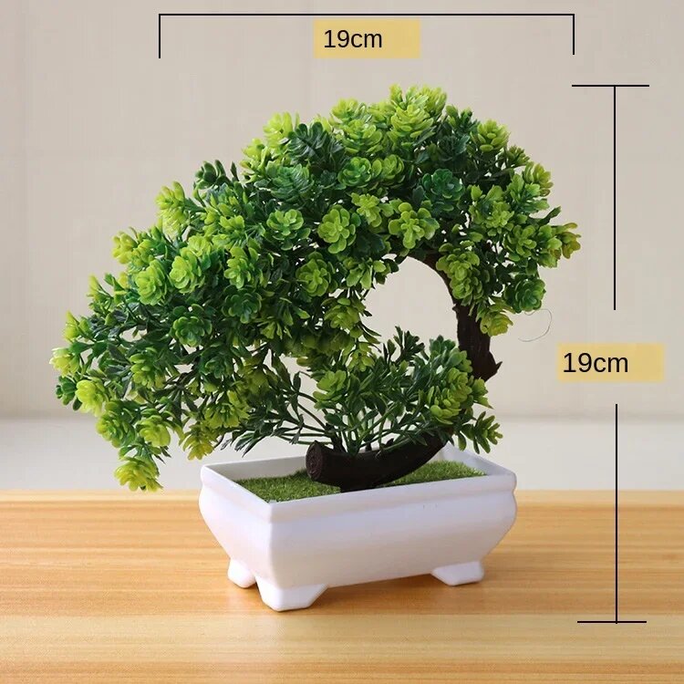 Искусственный бонсай Yueyahehua green 19см