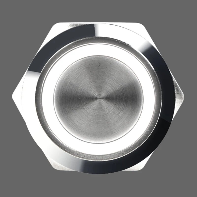 Металлический кнопочный переключатель 22mm(20A), White Circle, fixed self-locking, 100-220V(220V)