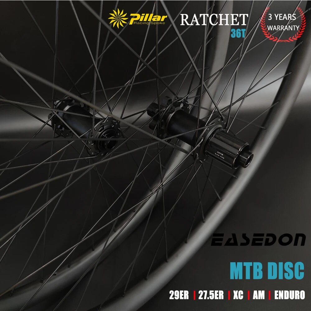 Easedon Goldix M370 Карбоновые Бескамерные Колеса 29ER 27.5ER 30мм UD, 29ER, ENDURO, Pillar Aero 1423, 36x30mm Symmetry