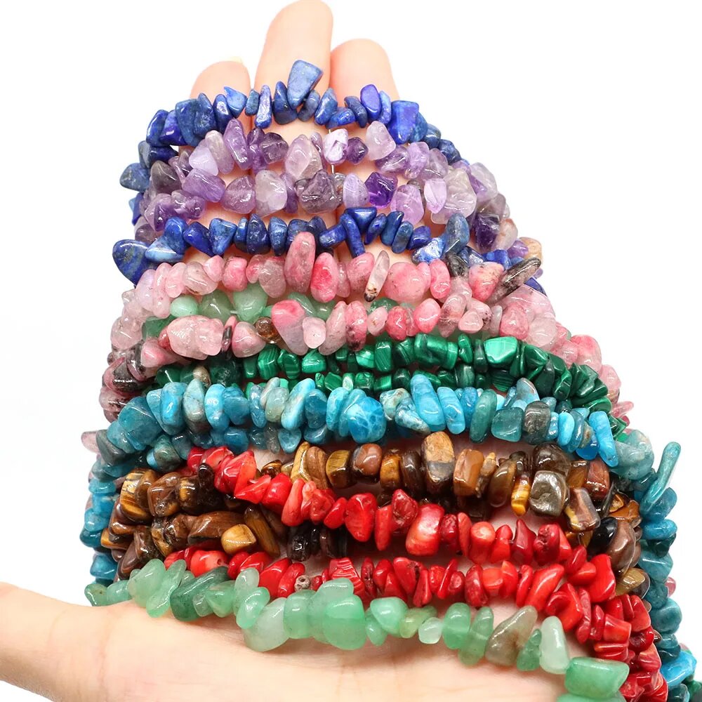 Турмалиновые бусины из натуральных камней 5-8mm 16inches, Random Stones