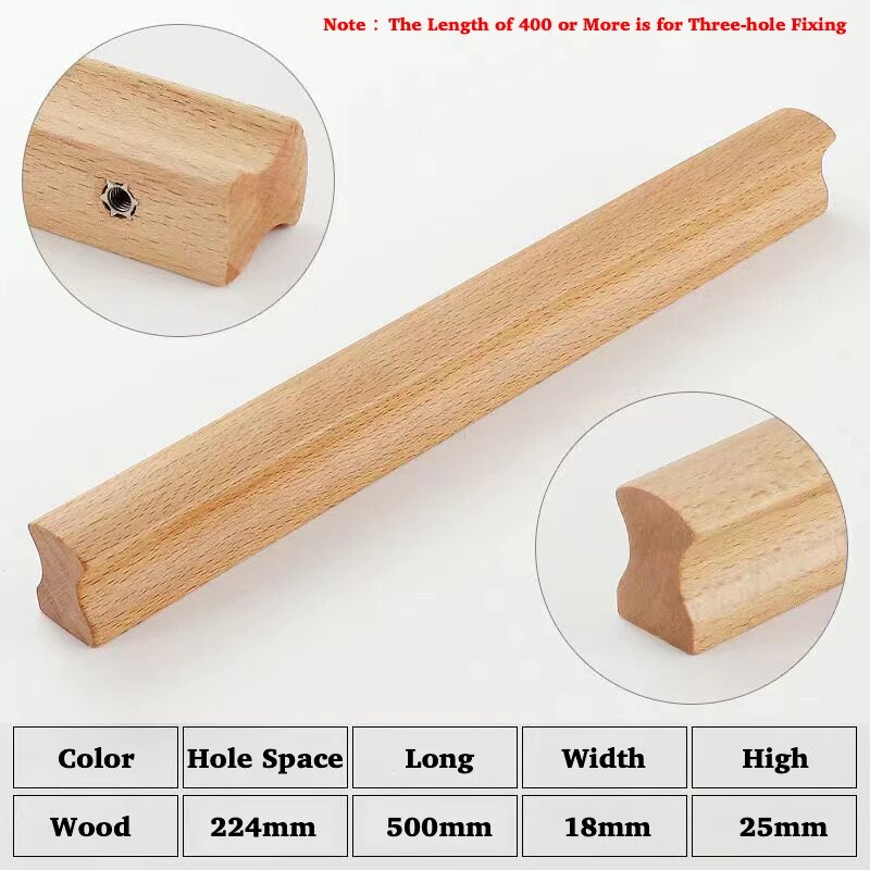 Деревянные ручки для шкафов из ореха Wood Length 500mm