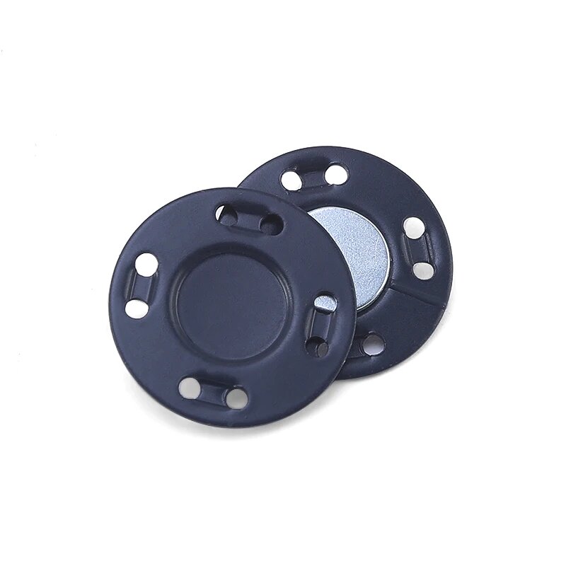 Магнитная пуговица QIAO металлическая 5 шт Темно-синий, 12mm 5 pairs, NO.06-Navy