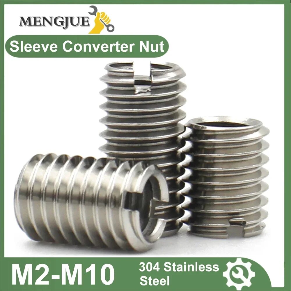 Переходные гайки-втулки мэнцзюэ из нержавеющей стали 304 М2-М10 M5-M8 (5pcs), length 8mm