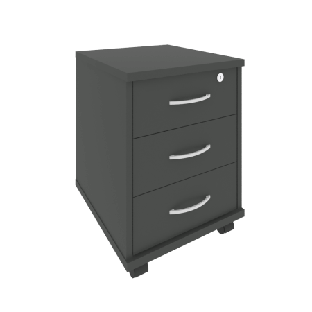 Тумба мобильная с замком RIVA А. ТМ-3 Антрацит NEW 420*450*556