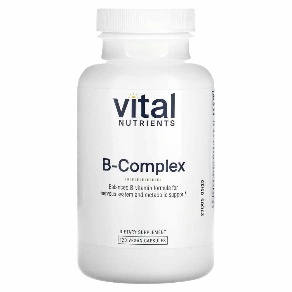 Vital Nutrients, B-Complex, 120 веганских капсул