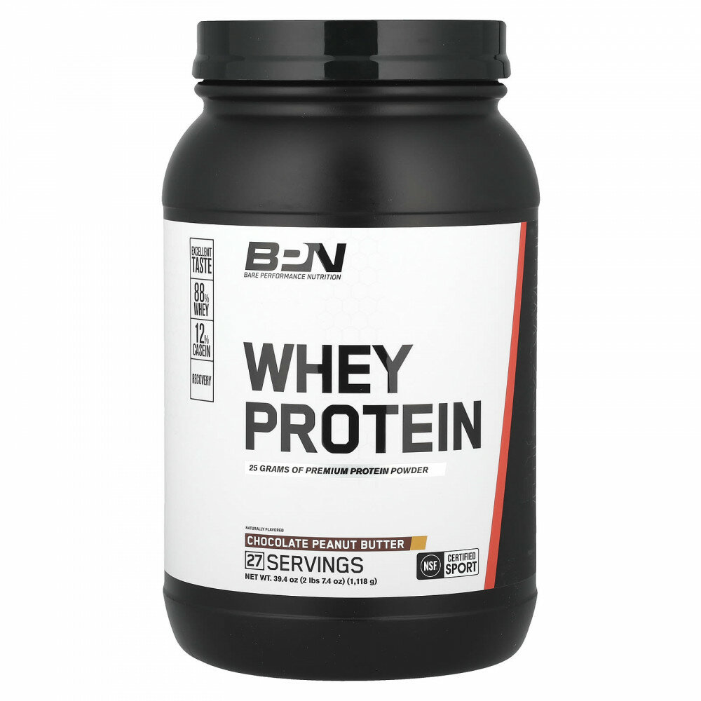 BPN, Whey Protein, шоколадно-арахисовая паста, 1118 г (2 фунта)