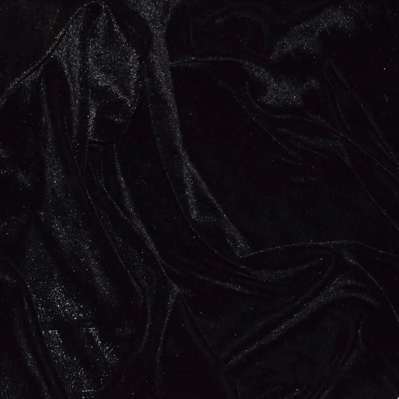 Бархатная ткань Amyries из полиэстера 160 см Черный, 50x160cm(20x63inch), Black
