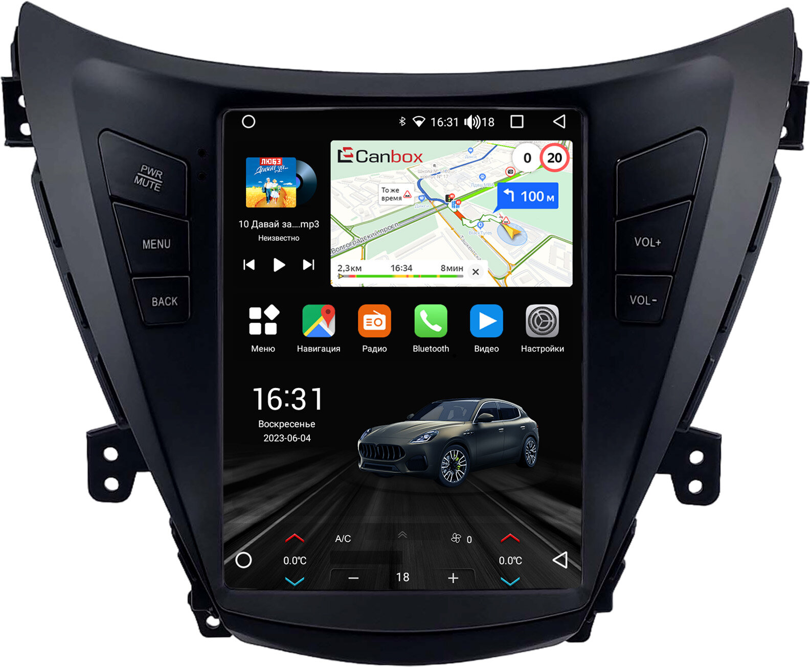 Штатная магнитола Hyundai Elantra 5 (MD), Avante 5 2010-2015 Canbox M-Line (Tesla) 9.7" 2/32 5620-1312-261 Android 10 (4G-SIM, DSP, QLed)