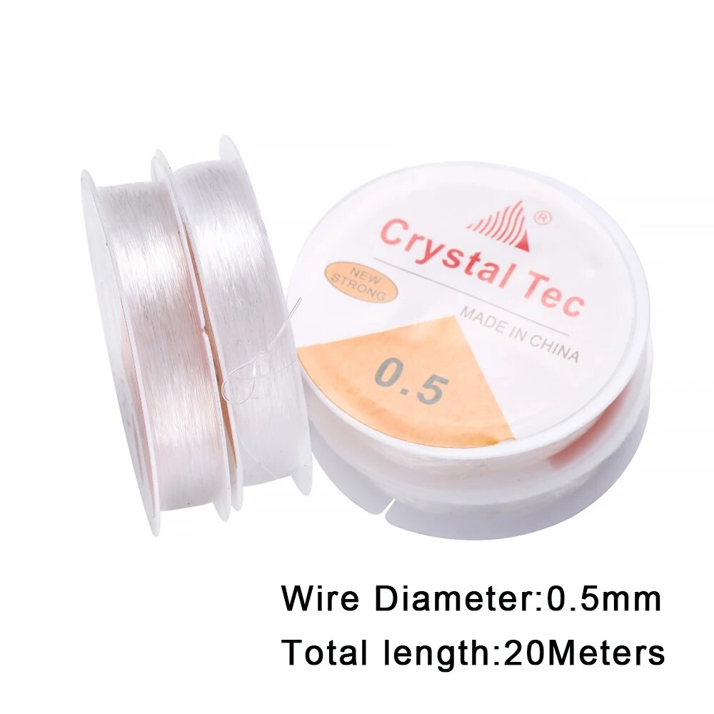 Эластичная нить Crystal Tec 0.5mm, 20 метров, цвет 04