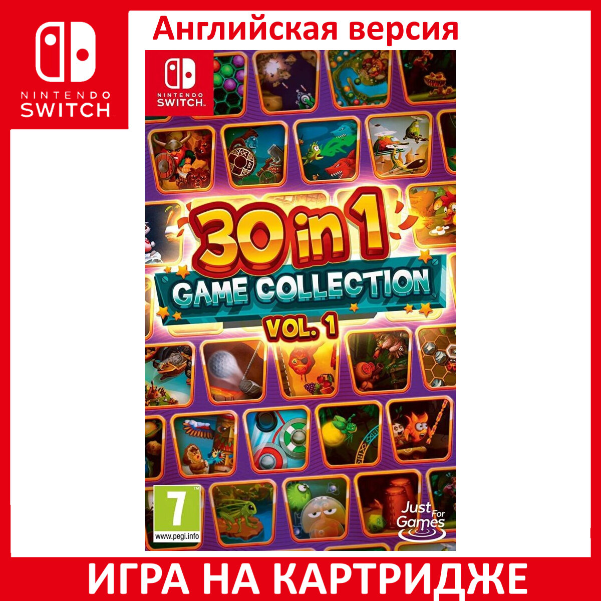 Игра 30 in 1 Game Collection: Volume 1 Switch Английский язык Картридж на Nintendo Switch