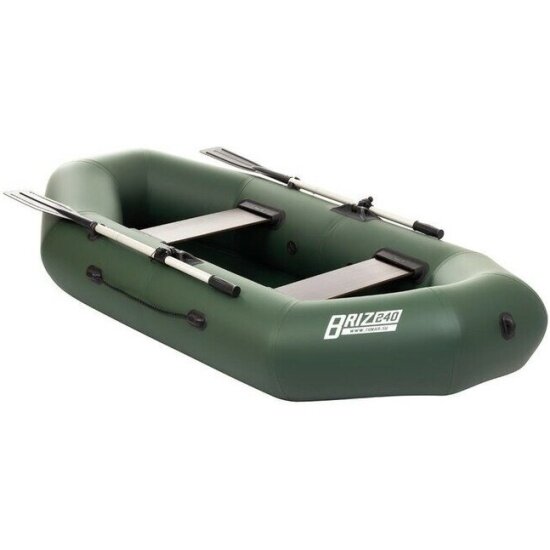 Лодка ПВХ Тонар Бриз А240 надувное дно, зеленый