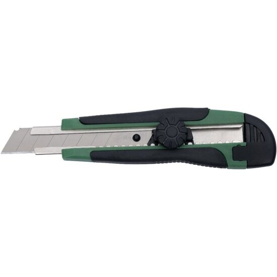 Нож Oasis с сегментированным лезвием Eco 18х100х0,5 мм, обрезиненнный пластиковый корпус_1030601002