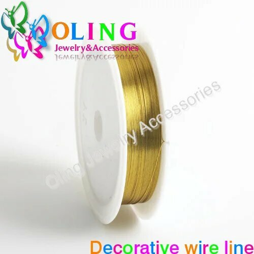 OLINGART позолоченная посеребренная проволока для бижутерии 0,3/0,4/0,5 мм 003mm gold