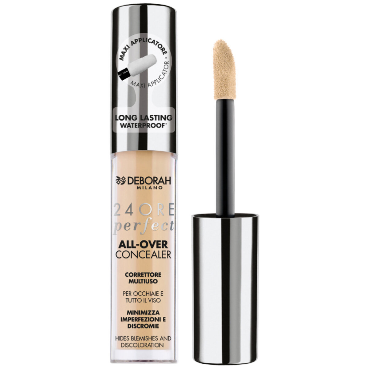 Корректор жидкий, Deborah Milano, 24 Ore Perfect All Over Concealer, тон 2.1 светлый, 5.5 г