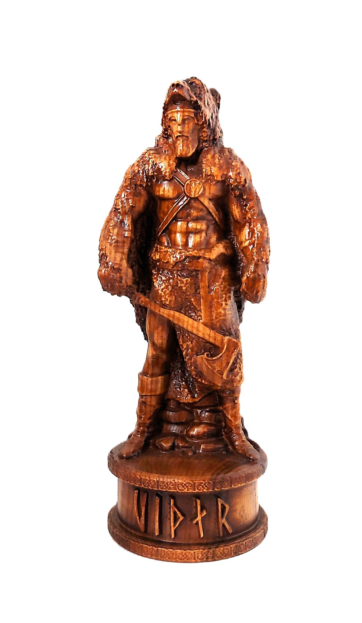 Статуэтка воина резная из массива дерева скандинавский мщения Видар