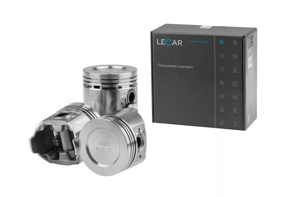 Комплект поршней, размер 80,0, класс C дв. 21011, 2106 (4 поршня + 4 пальца) Lada 2101, 2107 (LECAR)