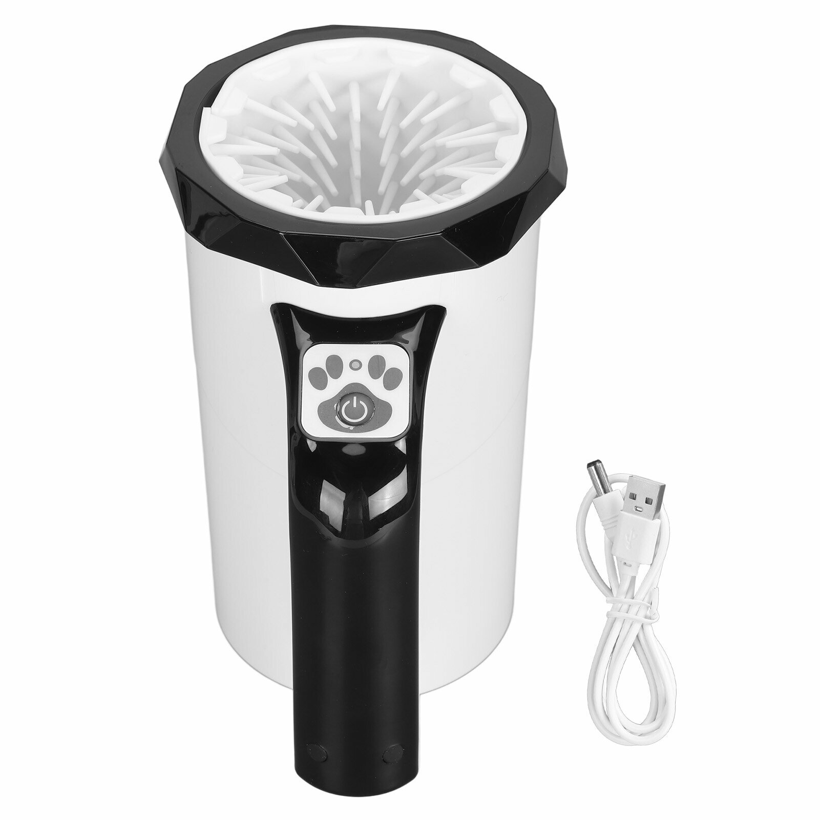 Автоматический очиститель лап для собак, многофункциональный, мощный, с силиконовой щетиной, перезаряжаемый портативный очиститель для лап домашних животных, черный, белый цвет