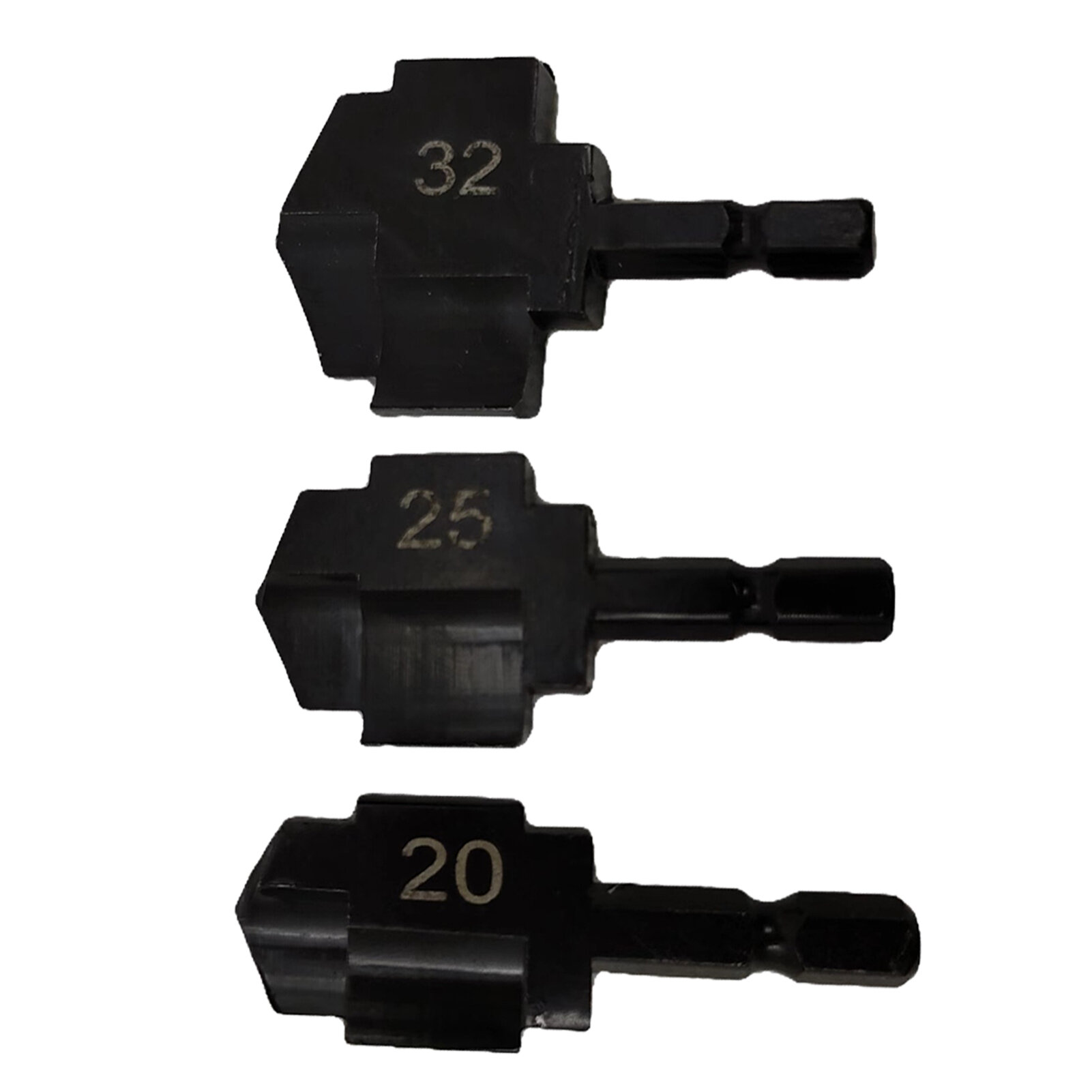 3 шт. сверла для развертки труб из быстрорежущей стали с титановым покрытием, шестигранный хвостовик 1/4 дюйма, для изделий из полипропилена, черного цвета.