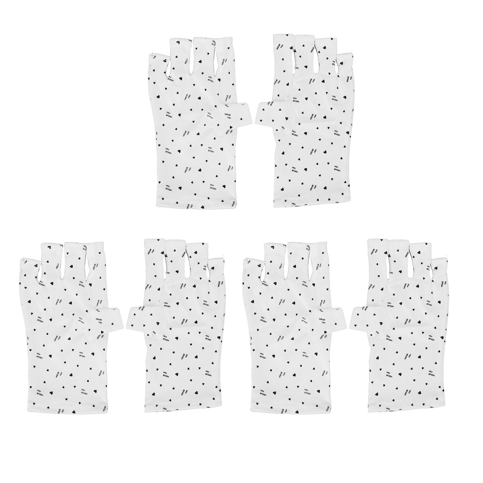 3 пары анти -ультрафиолетовые перчатки короткие стили антилудиационные ультрафиолетовые защиты, гель -гелевые перчатки, ультрафиолетовые перчатки для ногтей