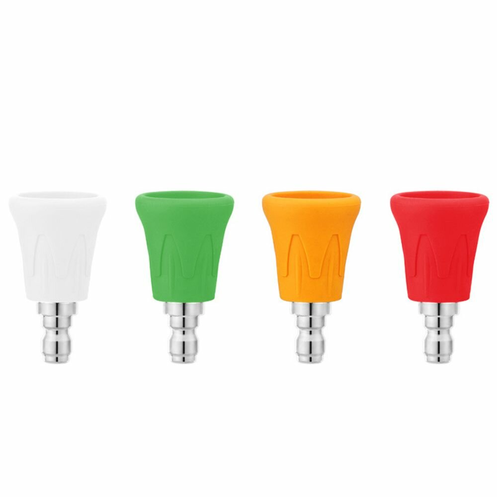 Брызгозащищенный водяной пистолет для автомойки веерообразной формы, насадка в мягком кожаном чехле, четырехцветный набор, диафрагма 1,2 мм