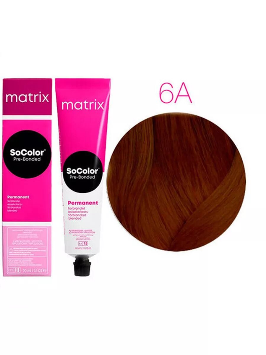 Matrix SoColor 6A Стойкая краска для волос 90 мл