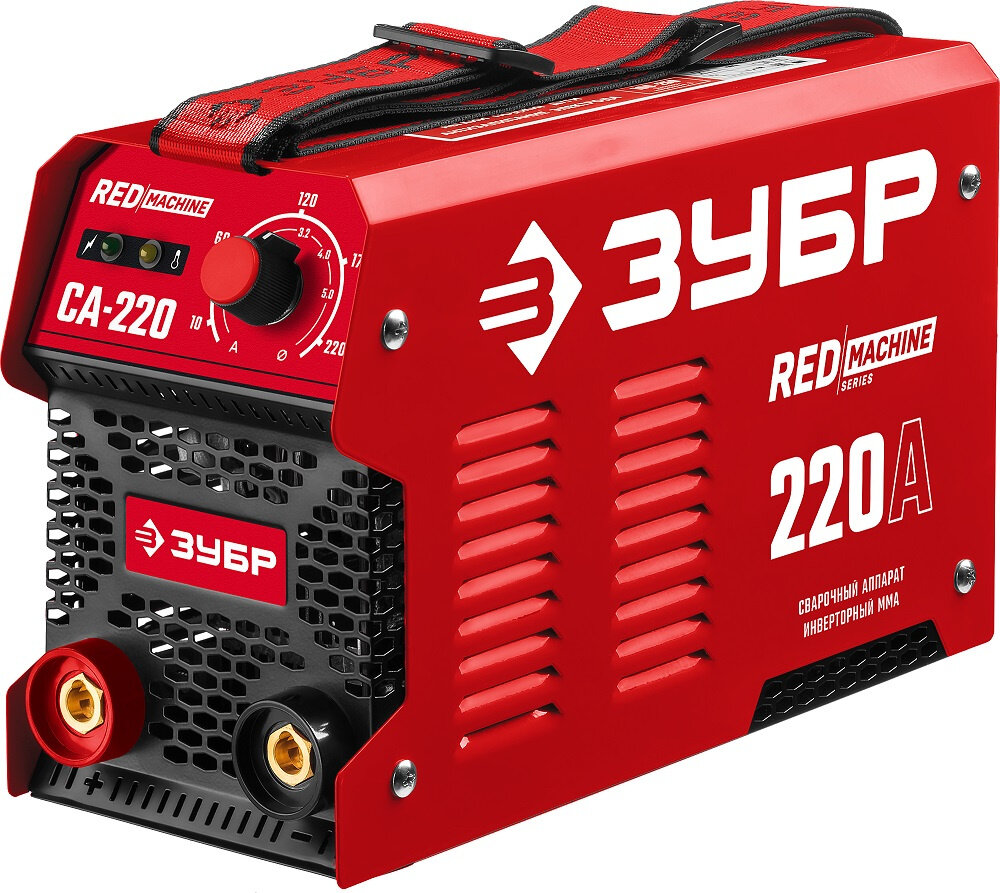 Сварочный аппарат инверторный Зубр СА-220 ММА, 220 А, Red MACHINE