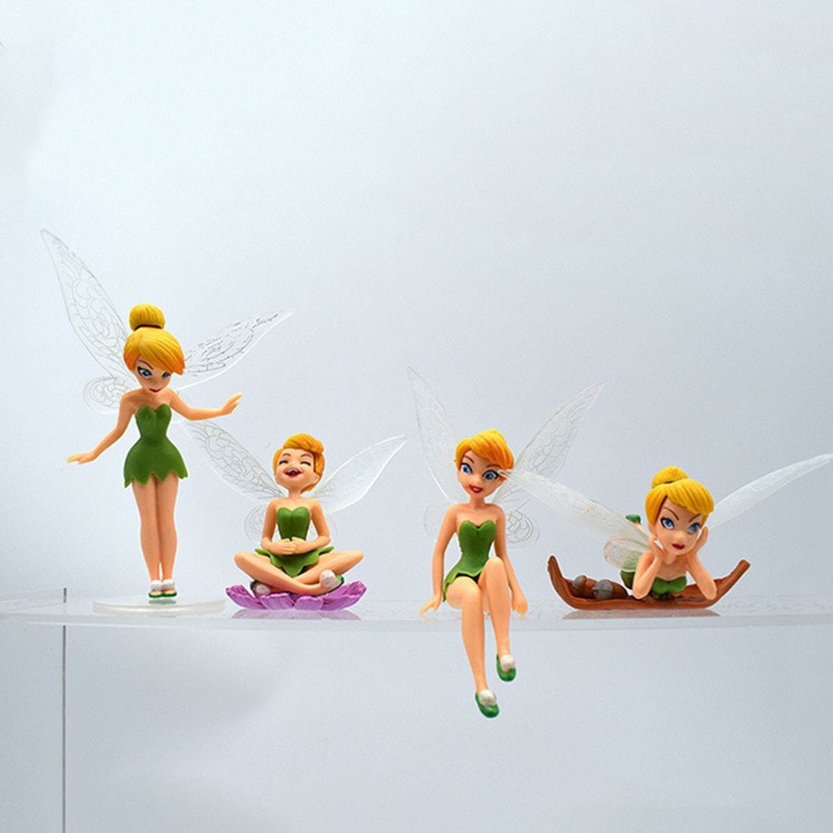 4-9 см 4 шт./лот Disney Princess Tinkerbell Tinker Bell Faery Fairy Elf Flower Elves ПВХ Фигурка Модель Игрушки Куклы